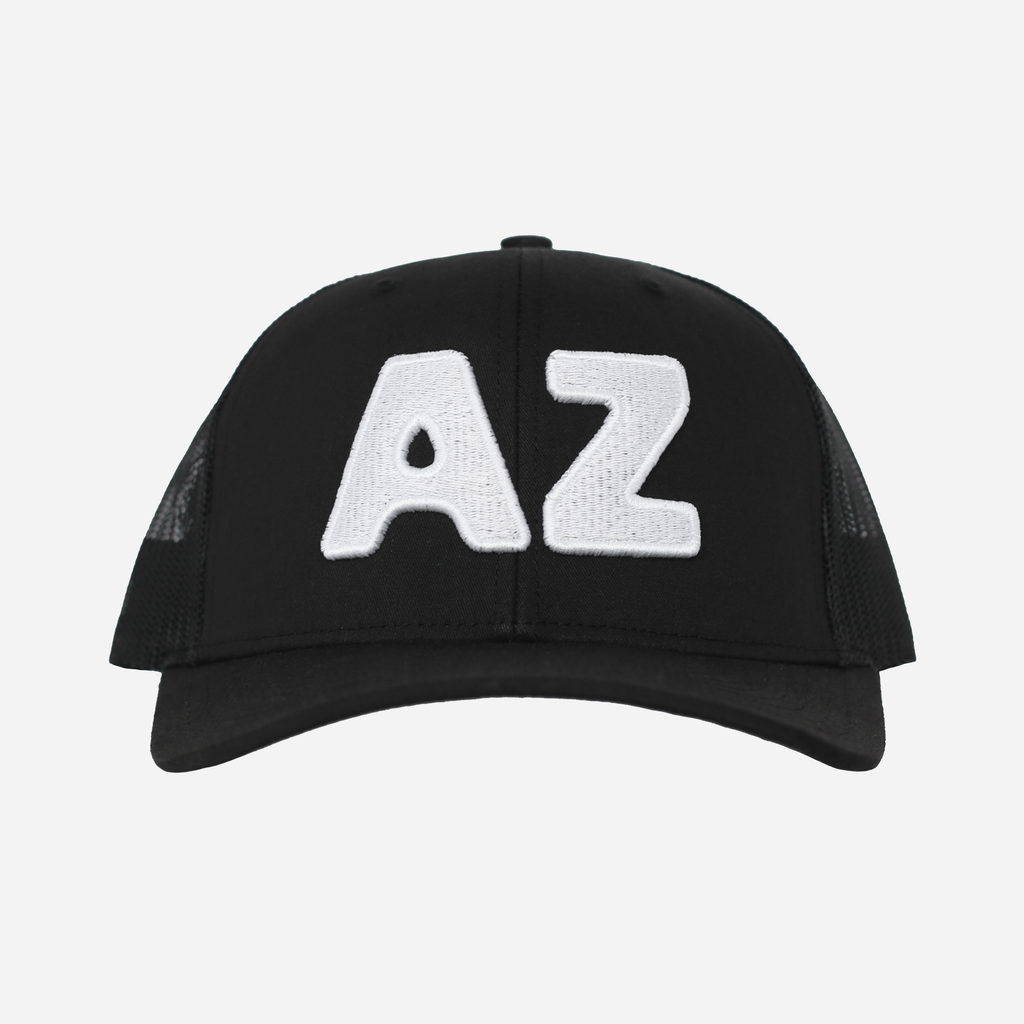 AZ Curved Trucker Hat (Black) – Uptown Hippie